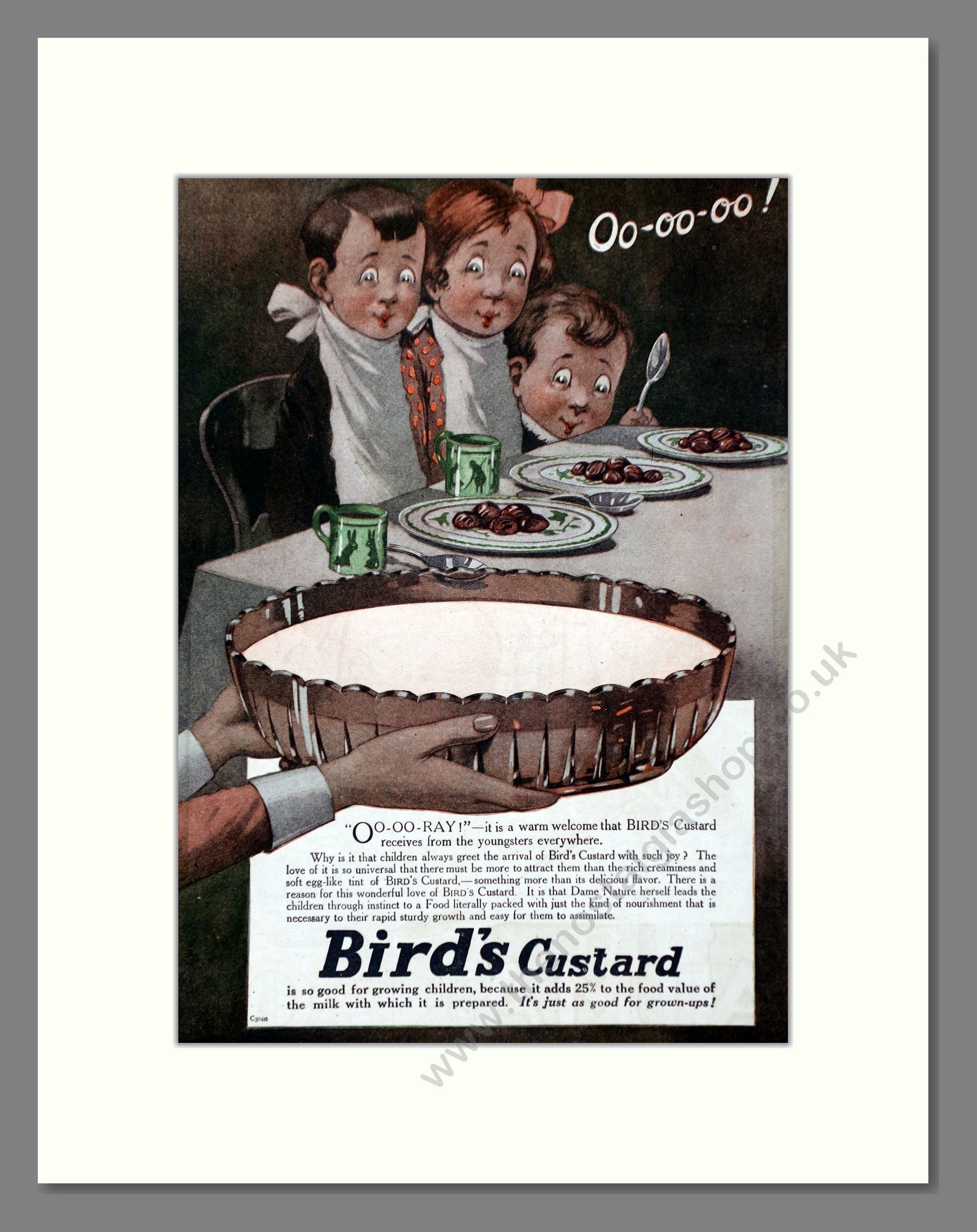 Bird's - Custard. Vintage Advert 1919 (ref AD66789) – The Nostalgia Shop