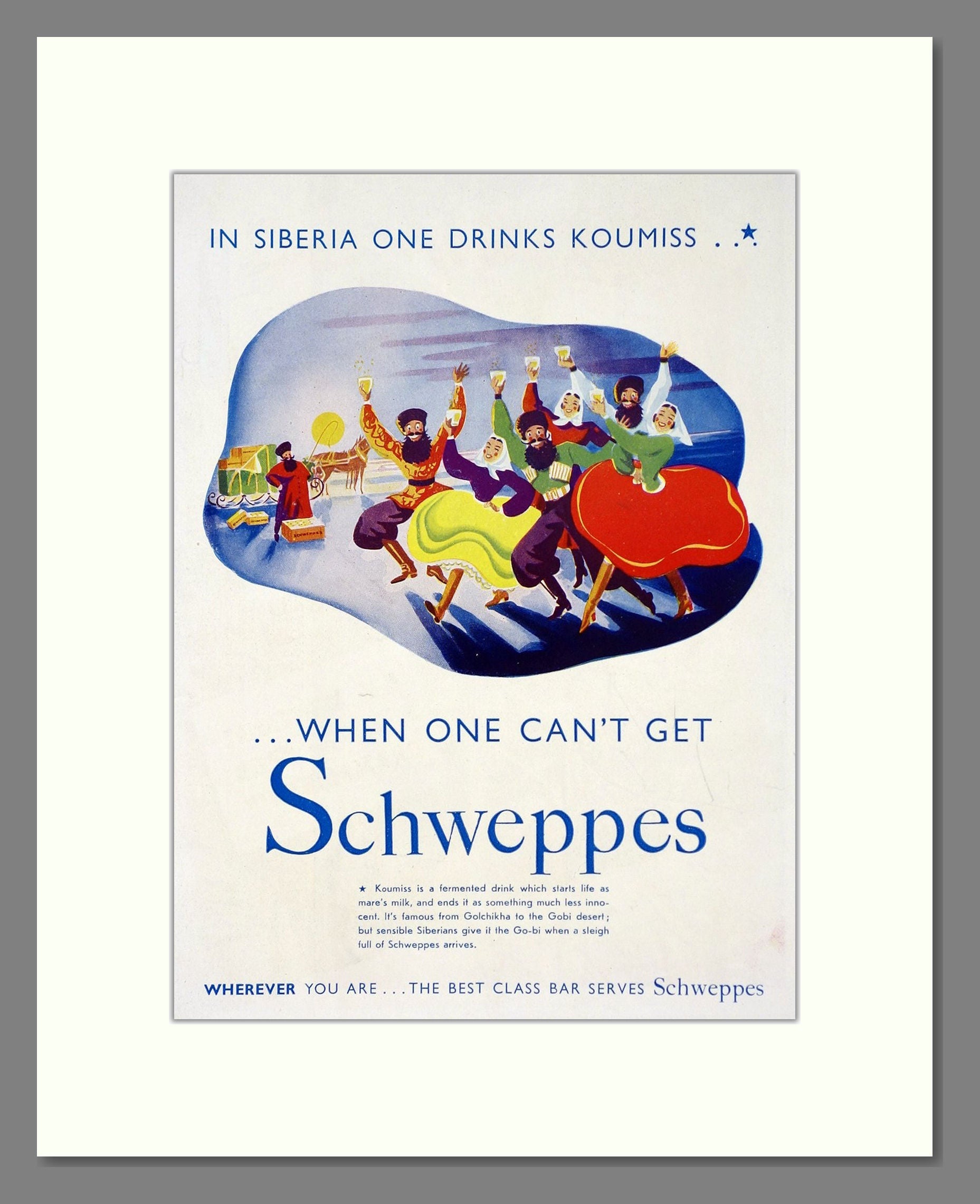 Schweppes - Drinks. Vintage Advert 1938 (ref AD67068) – The Nostalgia Shop