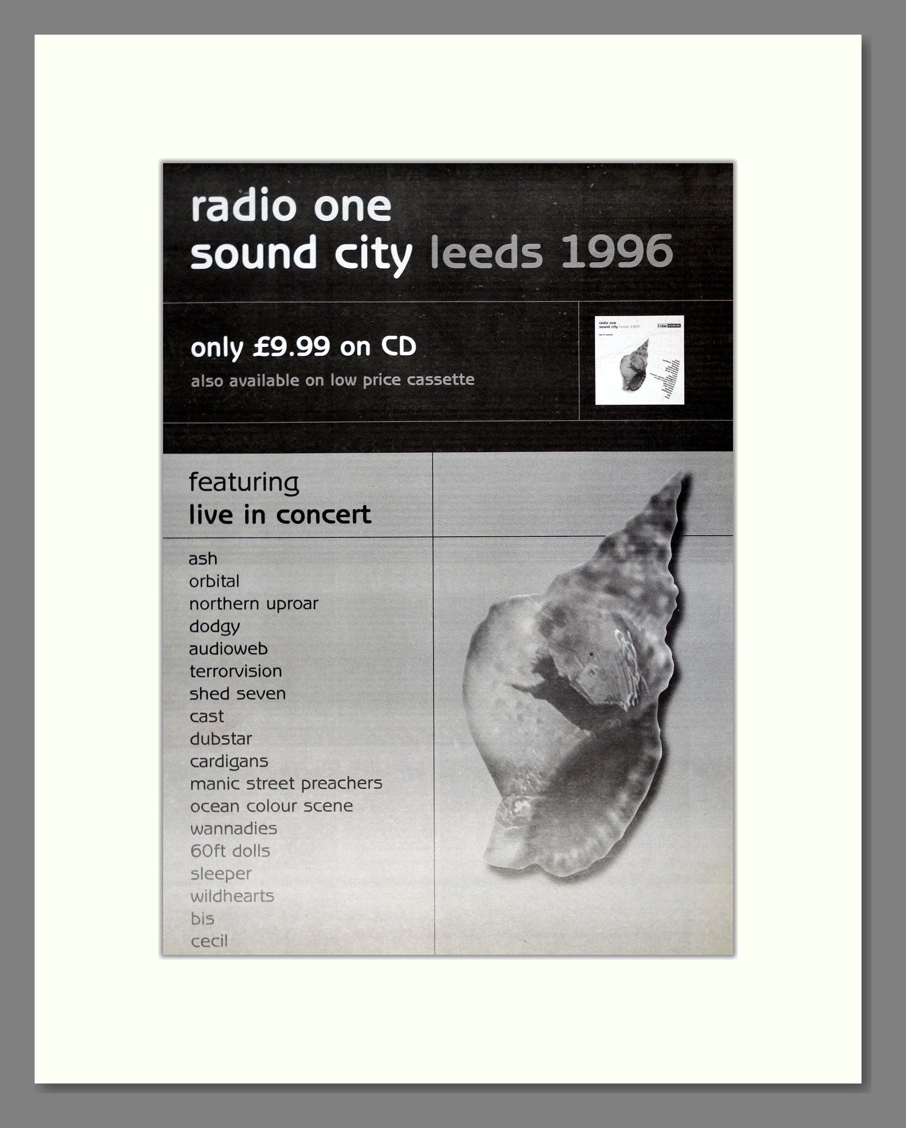 Radio One Sound City Leeds - Live Concert Recording. Vintage Advert 19 ...