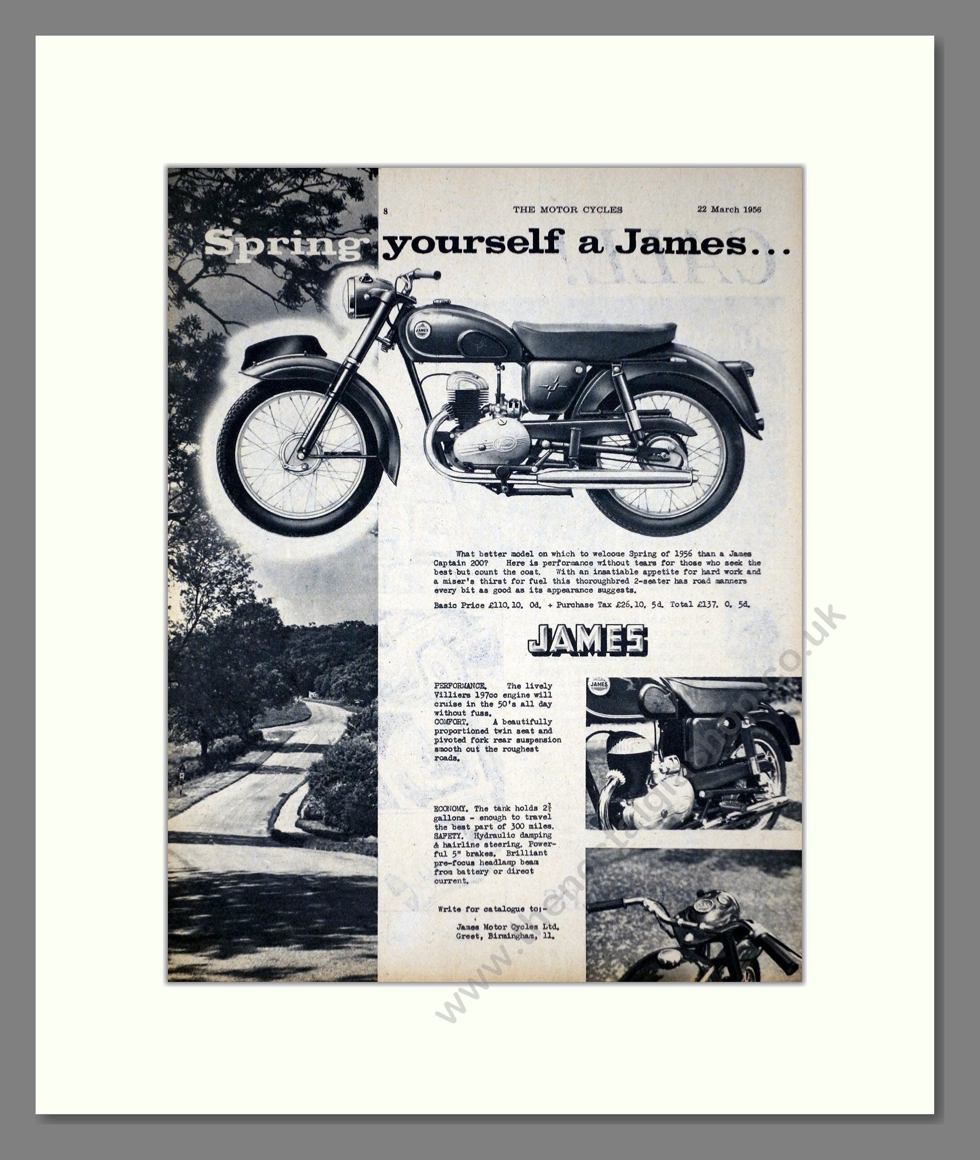 James - Captain 200. Vintage Advert 1956 (ref AD67155) – The Nostalgia Shop