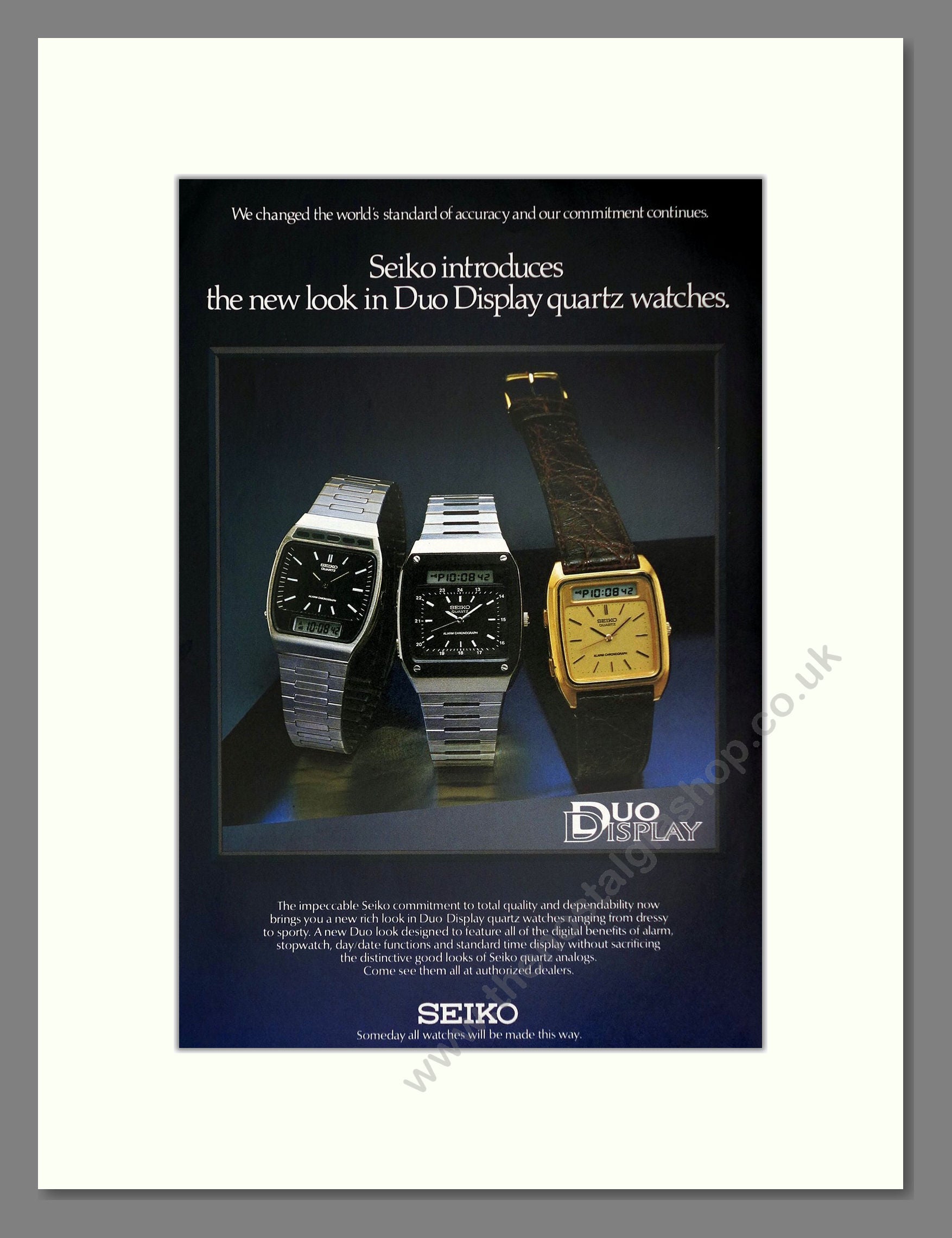 Seiko - Duo Display. Vintage Advert 1980 (ref AD67544) – The Nostalgia Shop