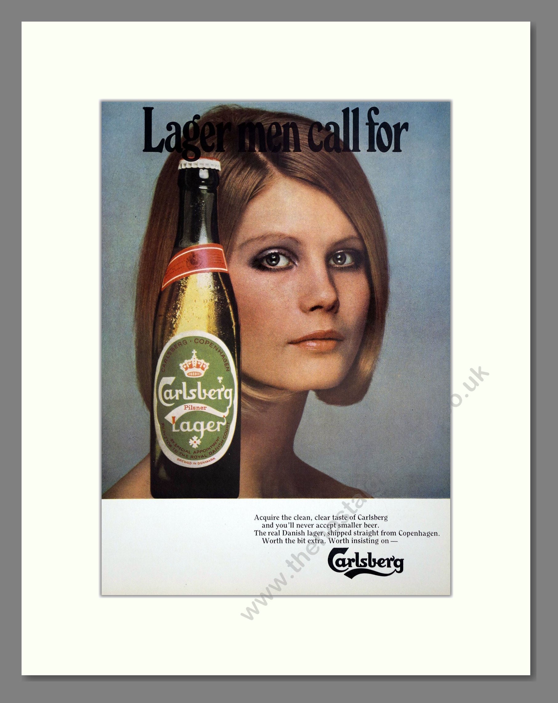 Carlsberg - Lager. Vintage Advert 1970 (ref AD67626) – The Nostalgia Shop