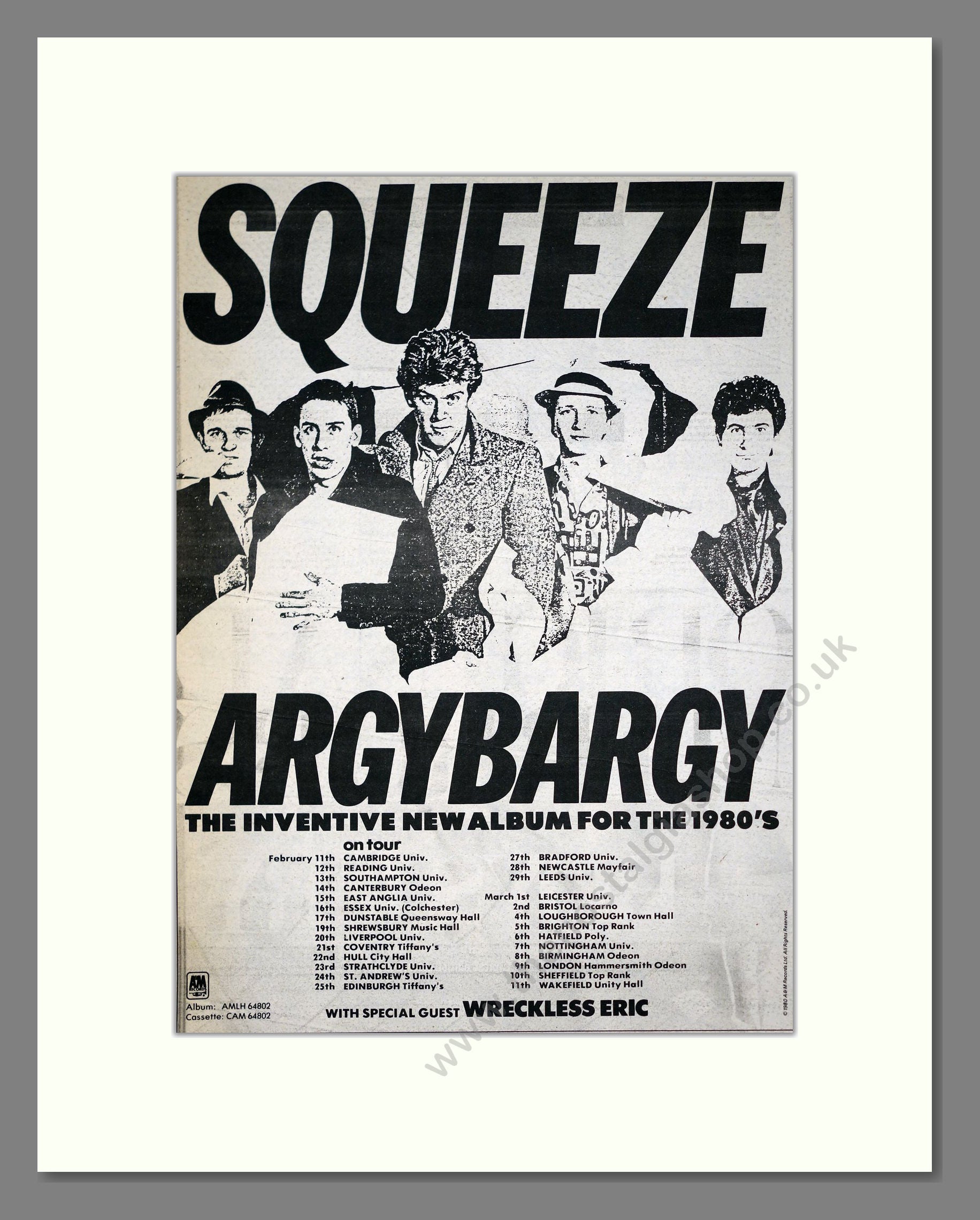 Squeeze - Argybargy. Vintage Advert 1980 (ref AD21246) – The Nostalgia Shop