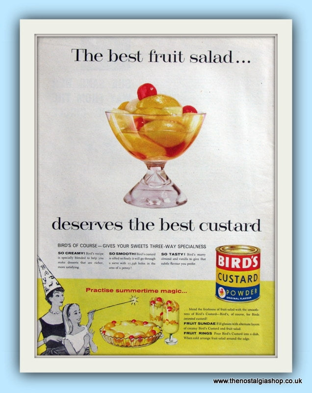 Bird's Custard Original Advert 1961 (ref AD100033) – The Nostalgia Shop