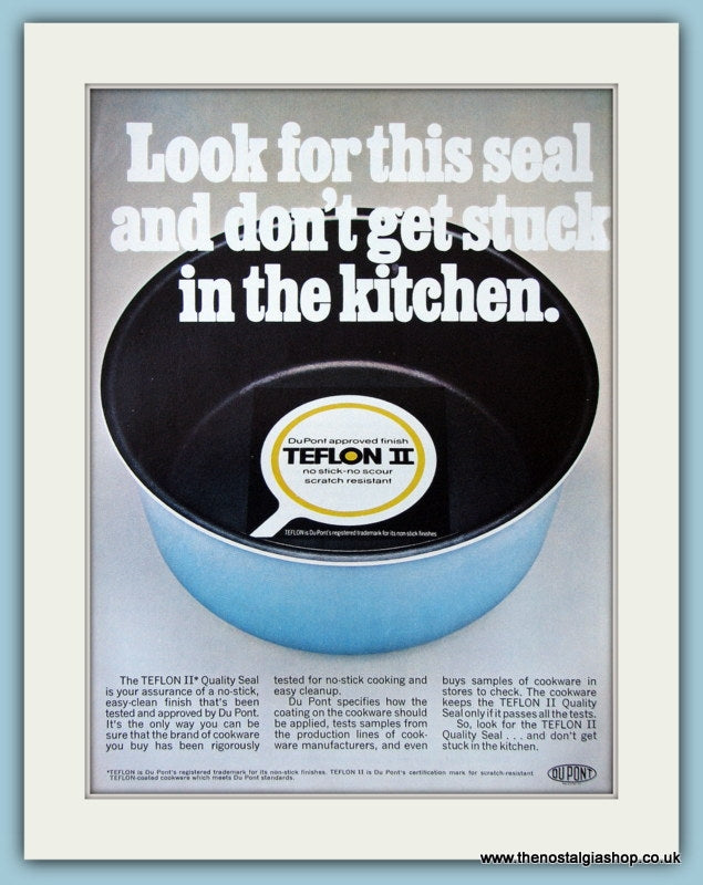 Teflon Du Pont Original Advert 1971 ref AD4676) – The Nostalgia Shop
