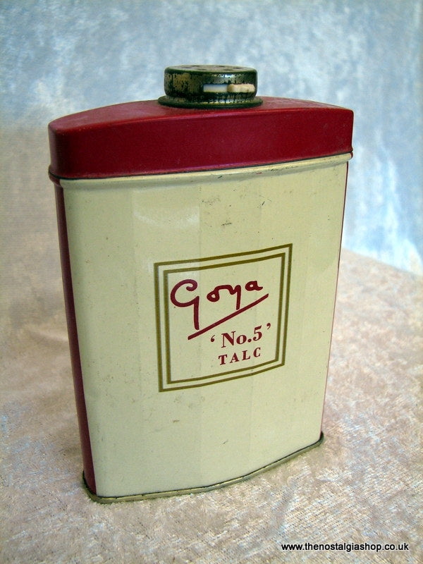 Goya No.5 Talc Container 1960s. (ref nos009) – The Nostalgia Shop