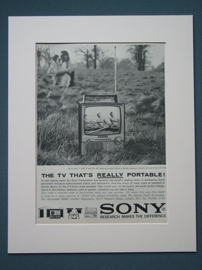 Sony Portable TV 1966 Original advert (ref AD825) – The Nostalgia Shop