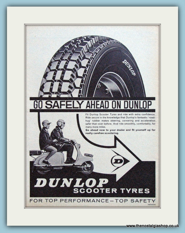 Dunlop Scooter Tyres Original Advert 1964 (ref AD4184) – The Nostalgia Shop