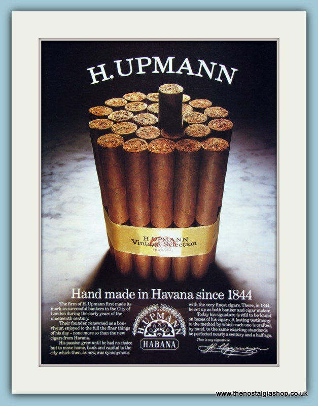 H. Upmann Cigars. Original Advert 1980's (ref AD6035) – The Nostalgia Shop