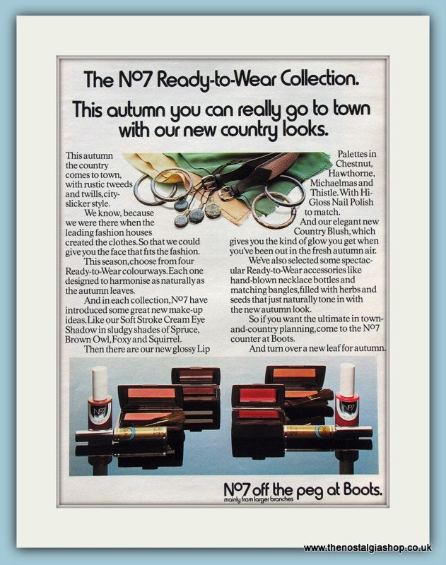 No7 Boots Make Up. Original Advert 1977 (ref AD3606) – The Nostalgia Shop