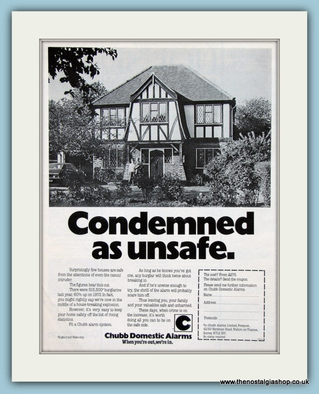 Chubb Domestic Alarms Original Advert 1978 (ref AD2508) – The Nostalgia ...