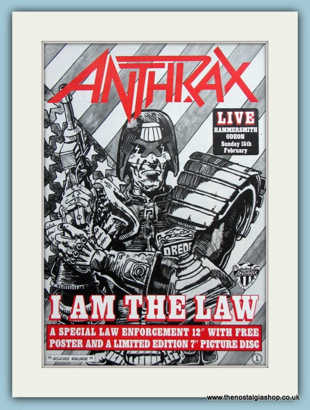 Anthrax I am The Law 1987 Original Advert (ref AD3050) – The Nostalgia Shop
