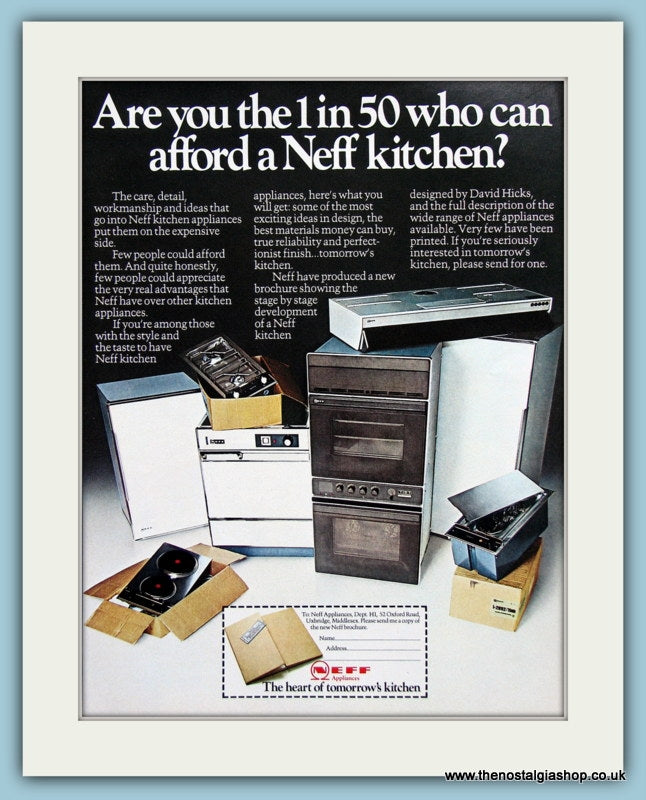 Neff Kitchen Appliances. Original Advert 1975 (ref AD2577) – The ...