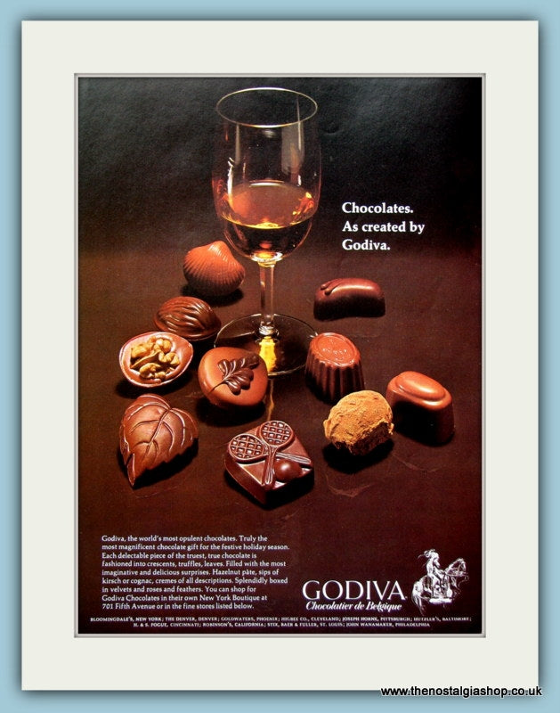 Godiva Chocolates. Original Advert 1969 (ref AD4360) – The Nostalgia Shop