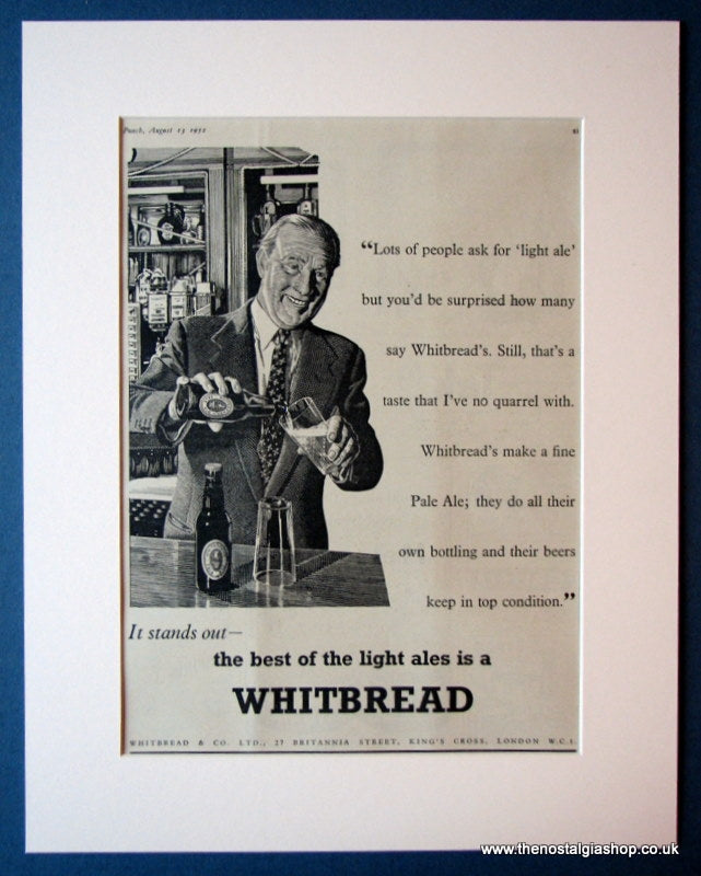 Whitbread Light Ales 1952 Original Advert (ref AD1150) – The Nostalgia Shop