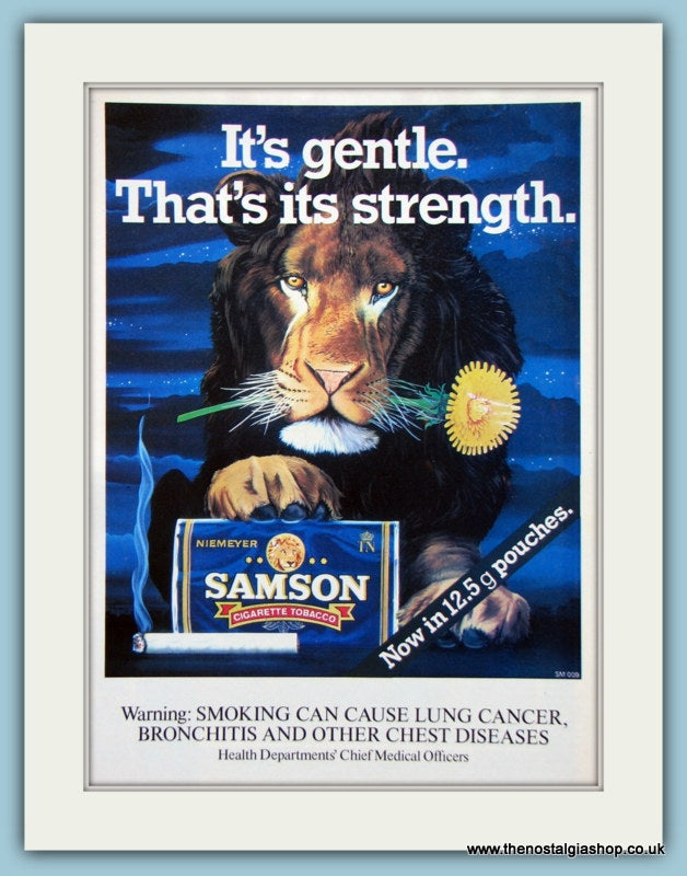 Samson Niemeyer Cigarette Tobacco Set Of 2 Original Adverts 1986 & 198 ...