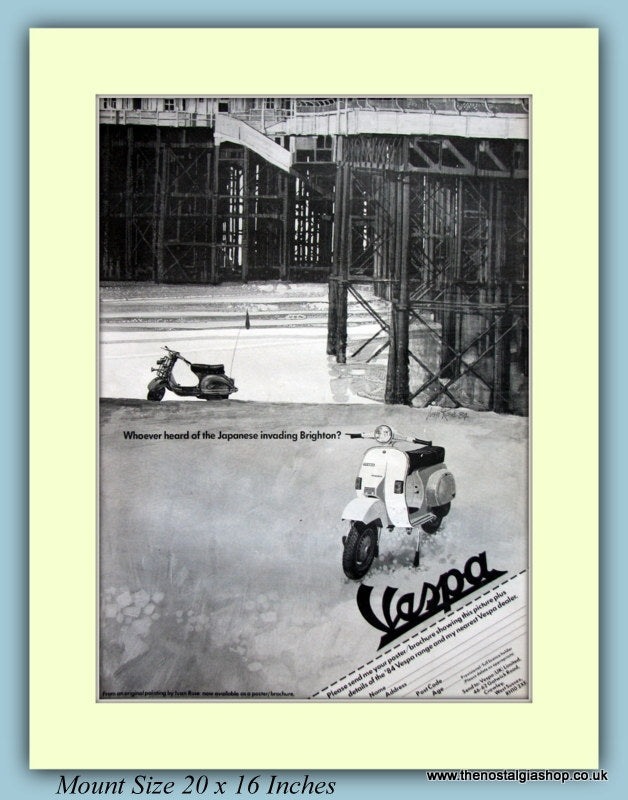 Vespa Piaggio. Brighton Pier. Large Original Advert 1984 (ref AD9150 ...