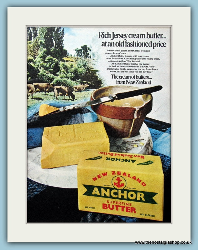 Anchor Butter Original Advert 1970 (ref AD4384) – The Nostalgia Shop