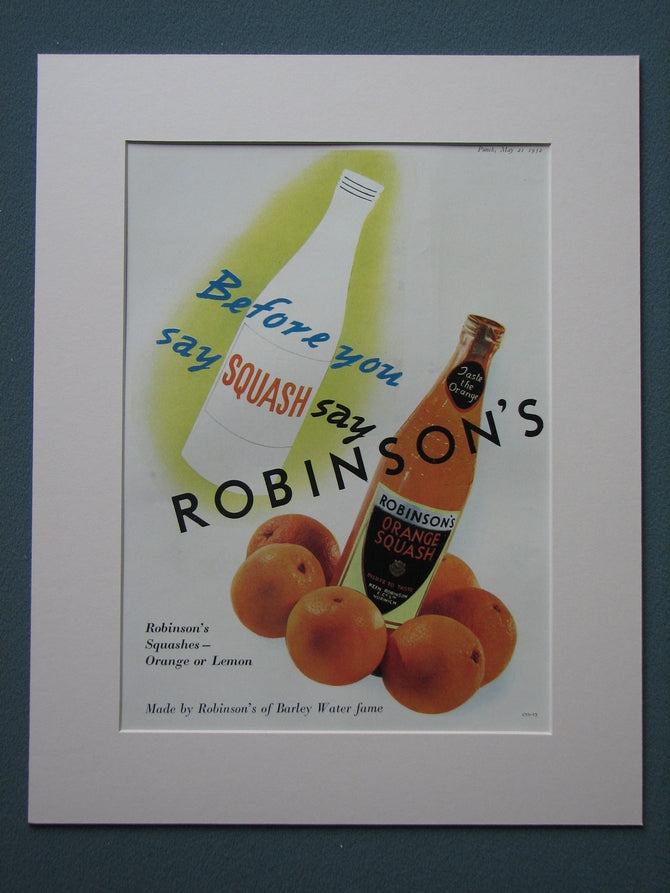 Robinsons Orange Squash 1952 Original advert (ref AD830) – The ...