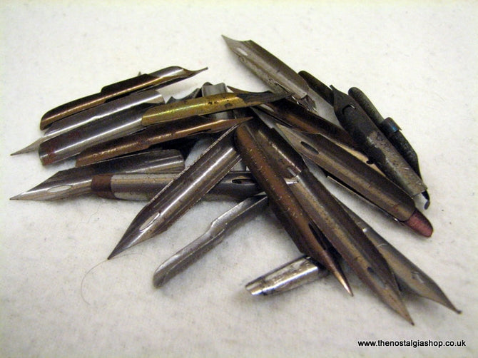 Fountain Pen Nibs x 24, Vintage. (ref nos096) – The Nostalgia Shop