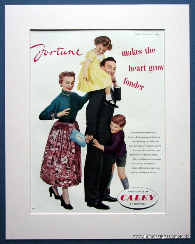 Caleys Chocolates. Original advert 1953 (ref AD1021) – The Nostalgia Shop