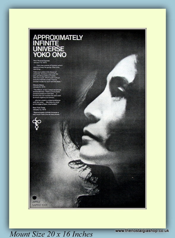 Yoko Ono Original Advert 1973 (ref AD9109) – The Nostalgia Shop