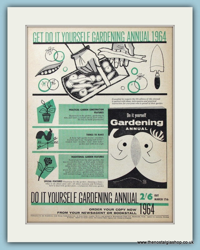 Do It Youself Gardening Annual Original Advert 1964 (ref AD4355) – The ...