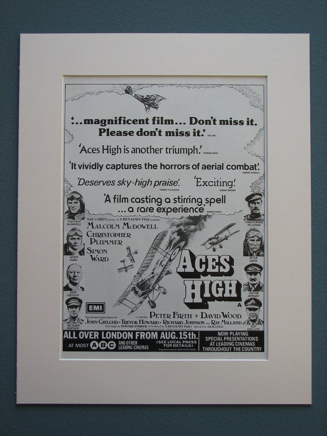 Aces High 1976 Original advert (ref AD731) – The Nostalgia Shop