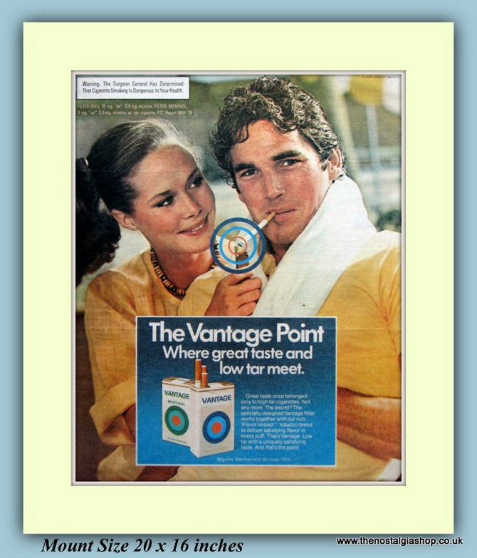 Vantage Cigarettes 1980s