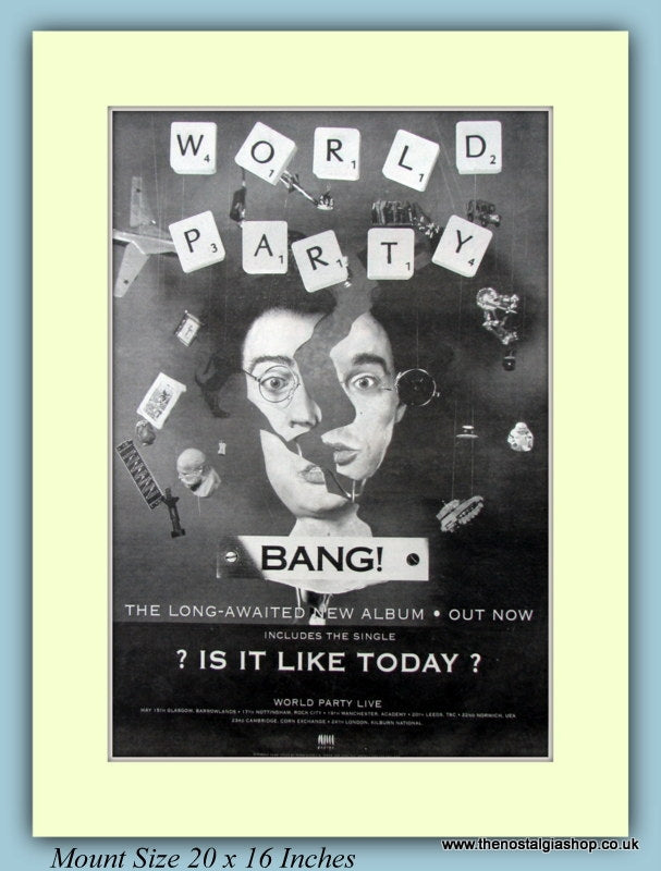 World Party Bang Original Advert 1993 (ref AD9152) – The Nostalgia Shop