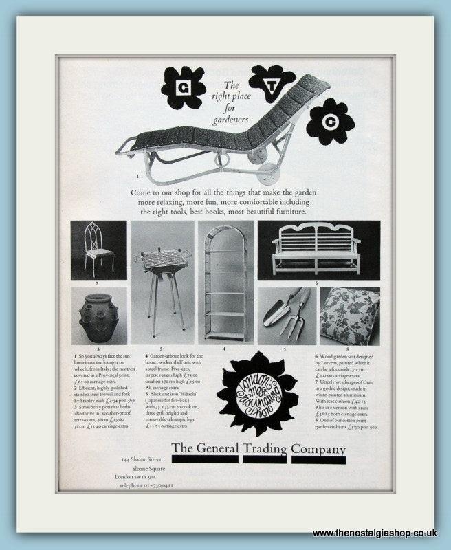 General Trading Company For Gardeners Original Advert 1976 (ref AD2500 ...