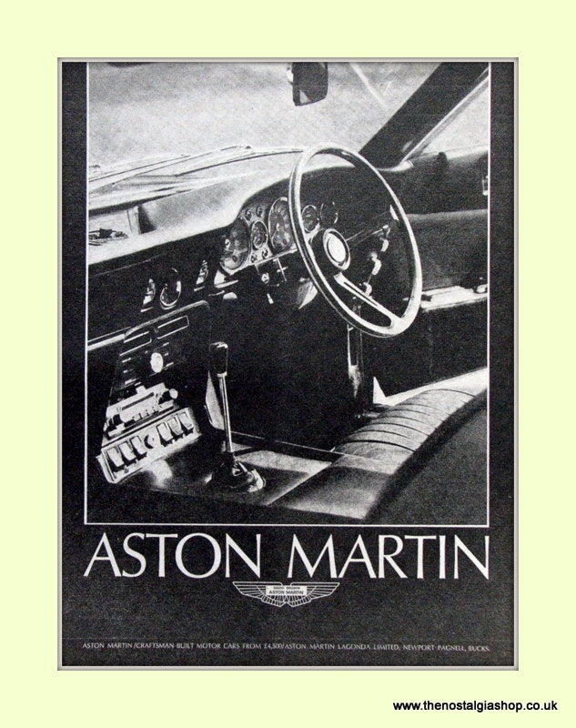 Aston Martin Original Advert 1968 (ref AD6699) – The Nostalgia Shop