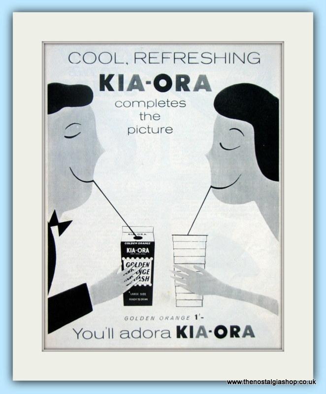 KIA-ORA Orange Squash. Set of 4 Original Adverts 1960s (ref AD4825 ...