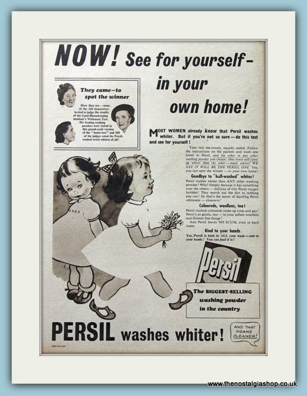 Persil Washing Powder Original Advert 1952 (ref AD4353) – The Nostalgia ...