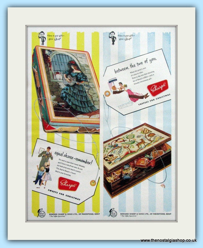 Sharps Toffee Original Advert 1955 (ref AD4782) – The Nostalgia Shop