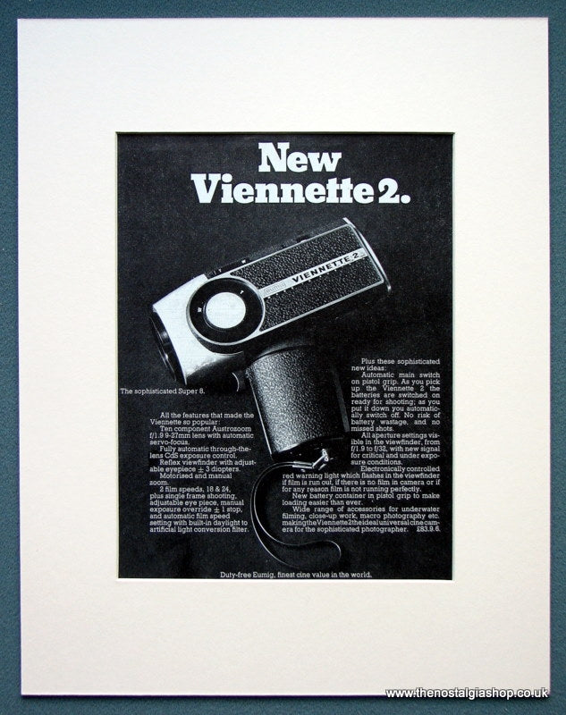 Viennette 2 Eumig 1968 Original Advert (AD1065) – The Nostalgia Shop