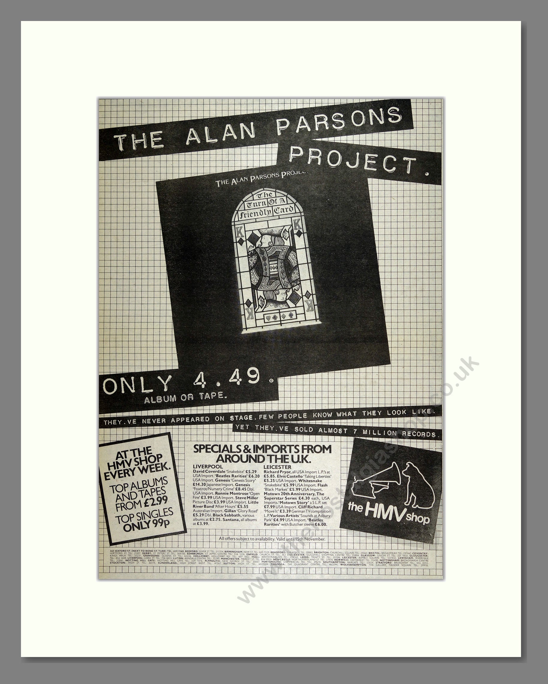 Alan Parsons Project (The) - The Turn of a Friendly Card. Vintage Adve ...