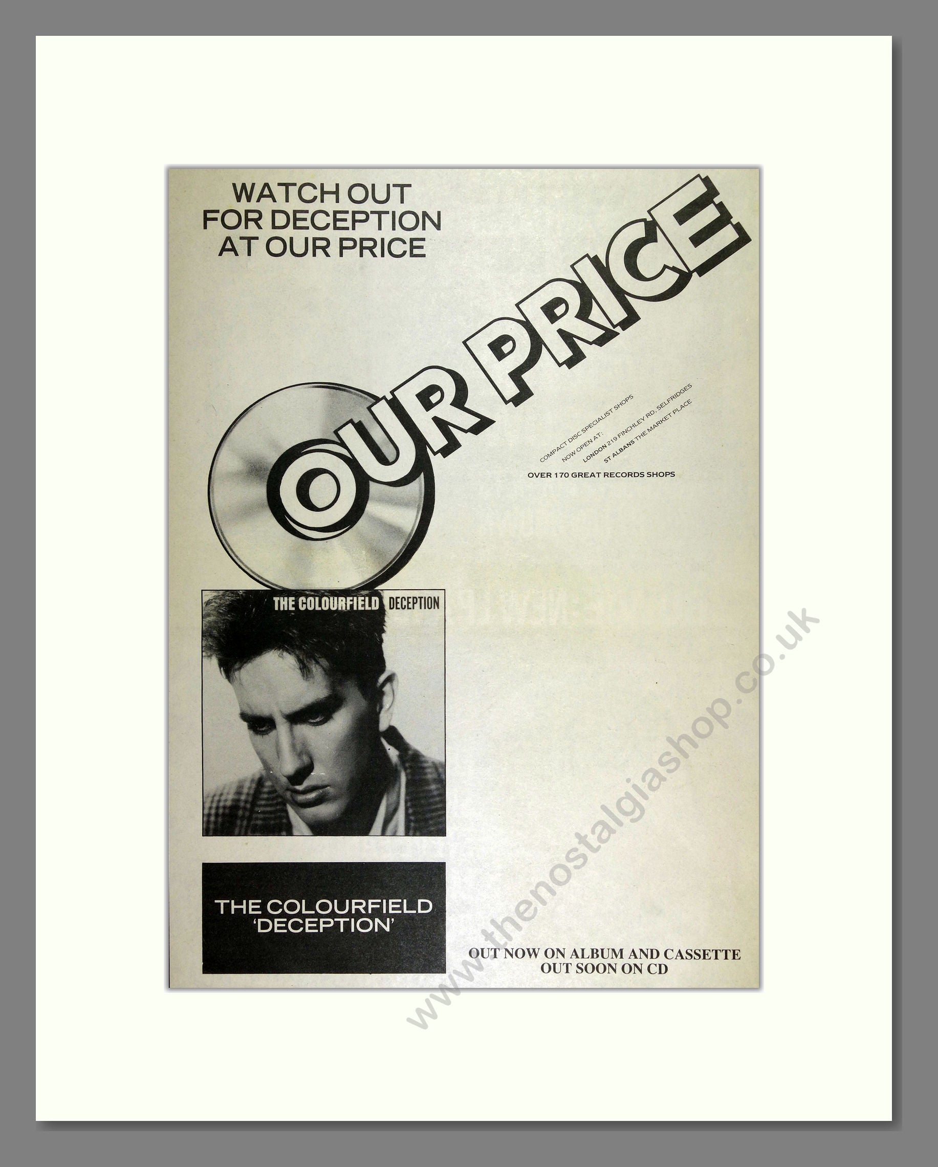 Colourfield (The) - Deception. Vintage Advert 1987 (ref AD16271) – The ...