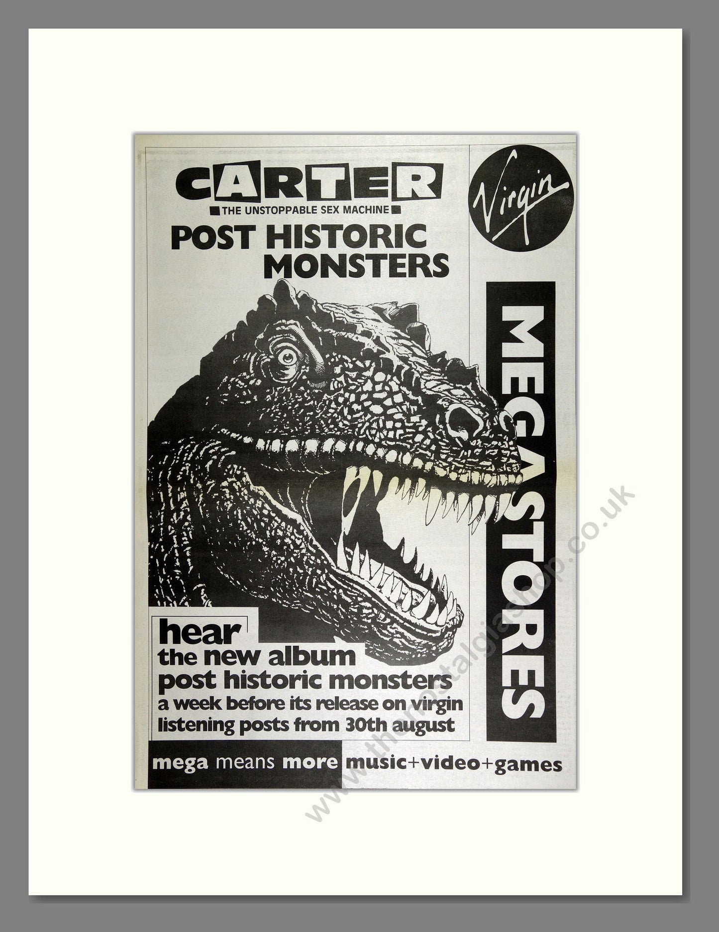 Carter USM - Post Historic Monsters. Vintage Advert 1993 (ref AD16286 ...