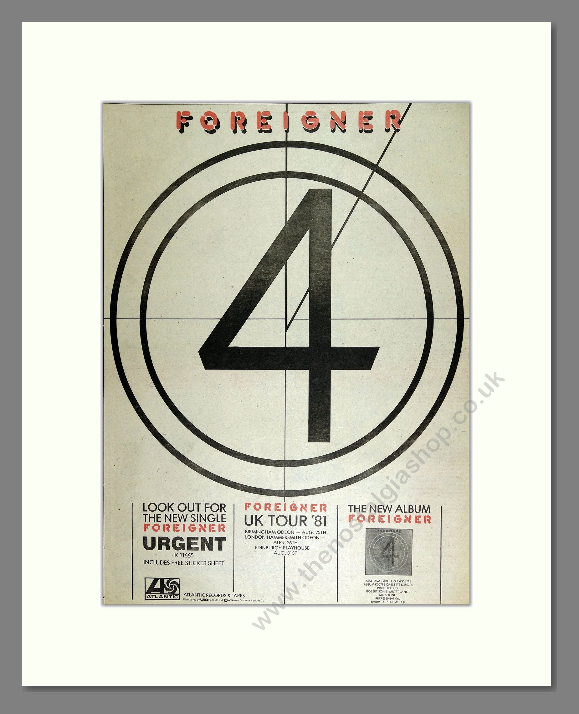 4 Foreigner Album Cover