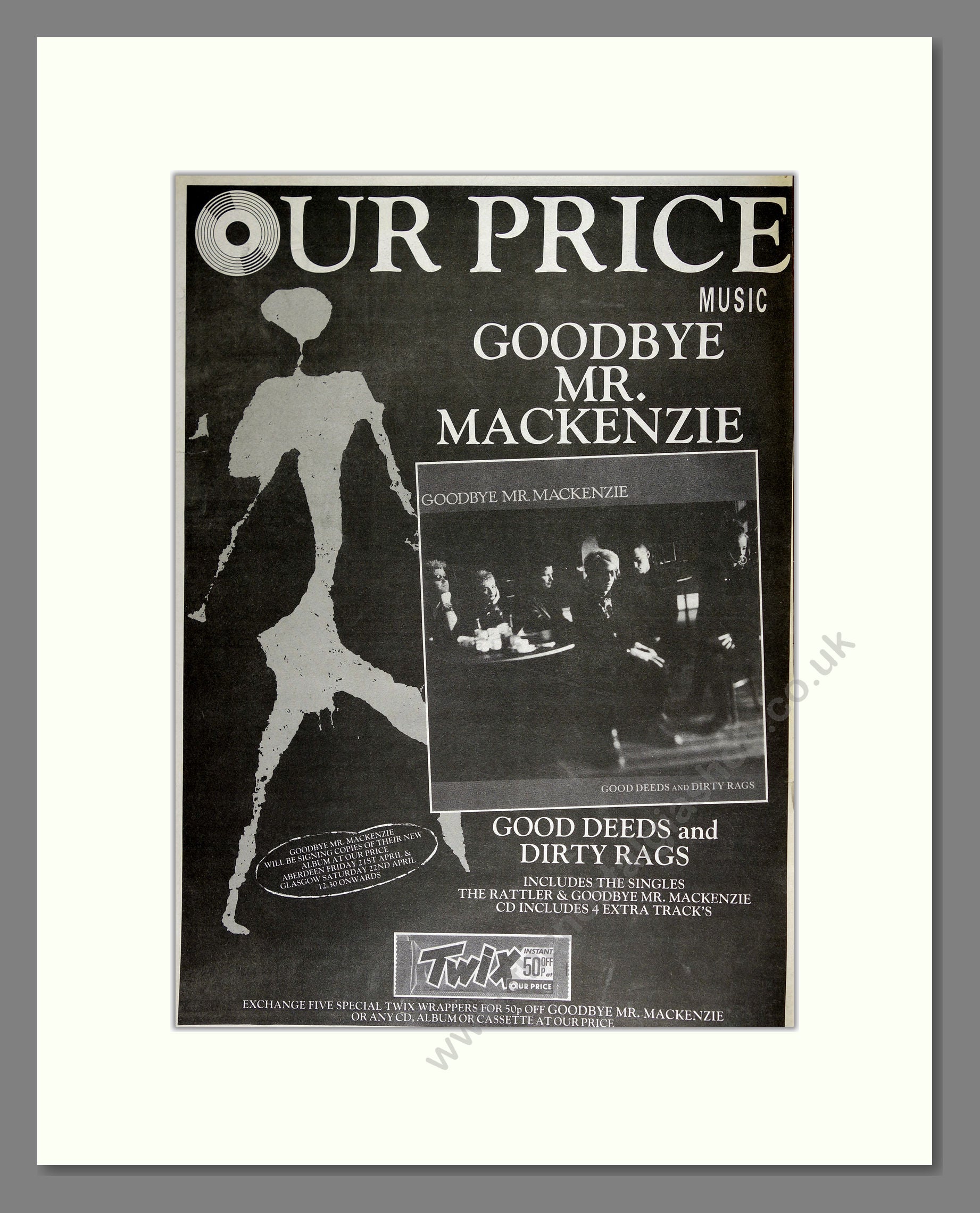 Goodbye Mr Mackenzie - Good Deeds and Dirty Rags. Vintage Advert 1989 ...