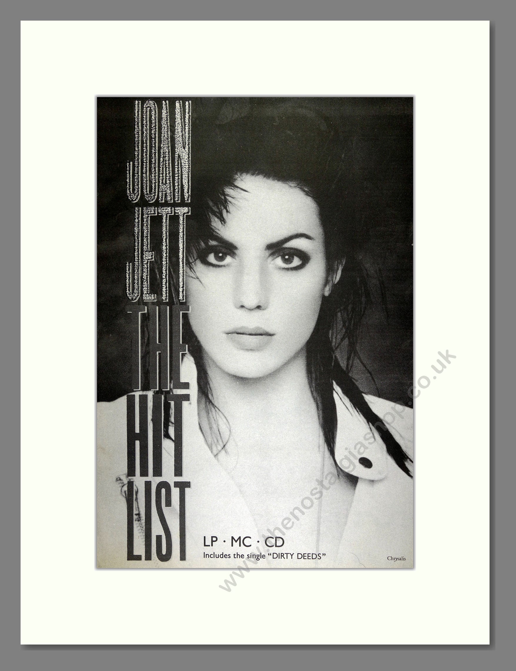 Joan Jett - The Hit List. Vintage Advert 1990 (ref AD16487) – The ...
