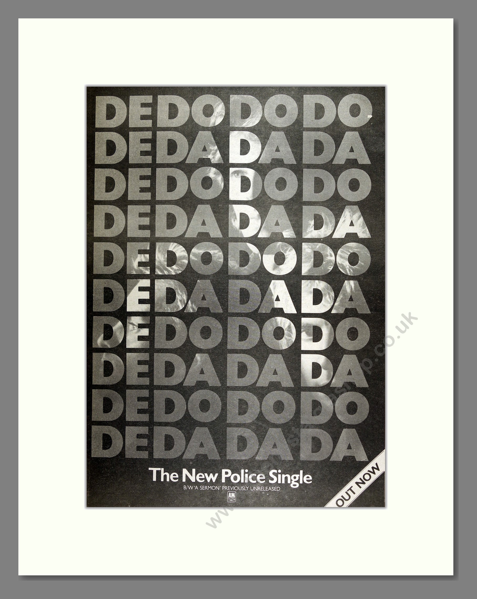 Police (The) - De Do Do Do De Da Da Da. Vintage Advert 1980 (ref AD165 ...