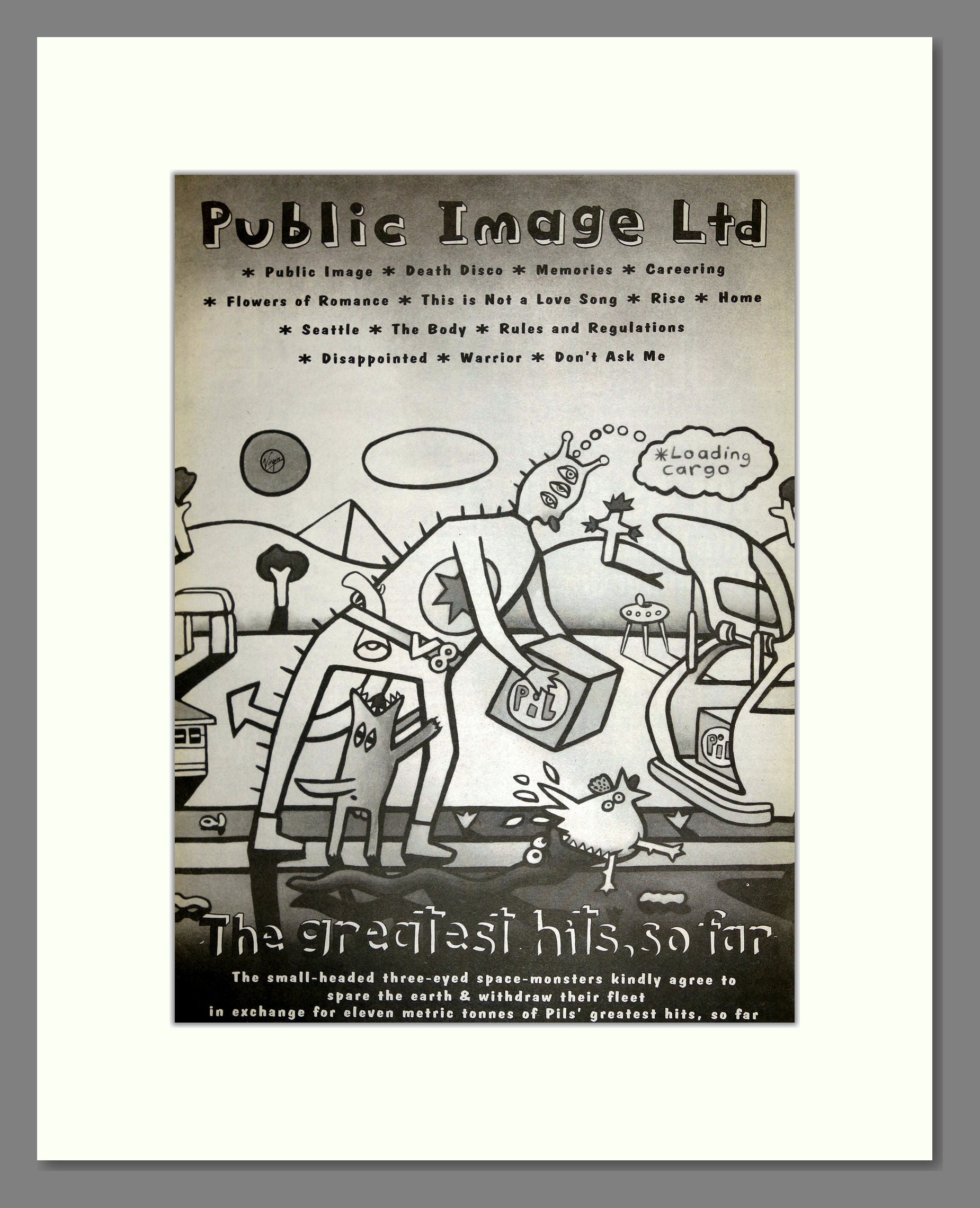 Public Image Limited (PIL) - Greatest Hits So Far. Vintage Advert 1990 ...
