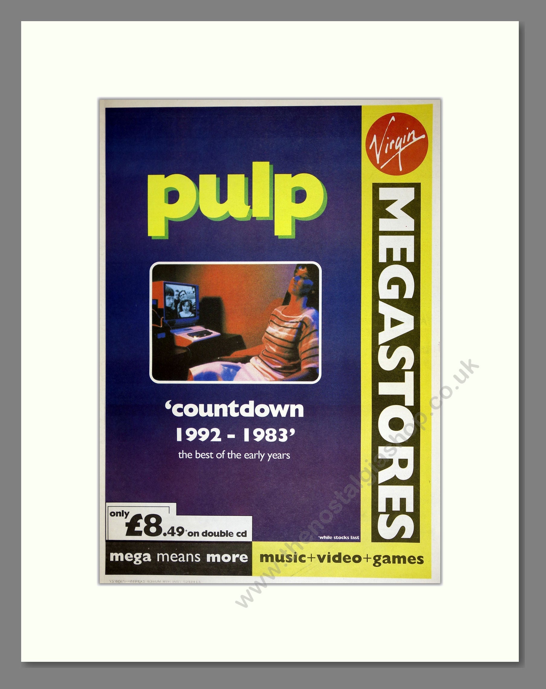 Pulp - Countdown. Vintage Advert 1996 (ref AD16601) – The Nostalgia Shop