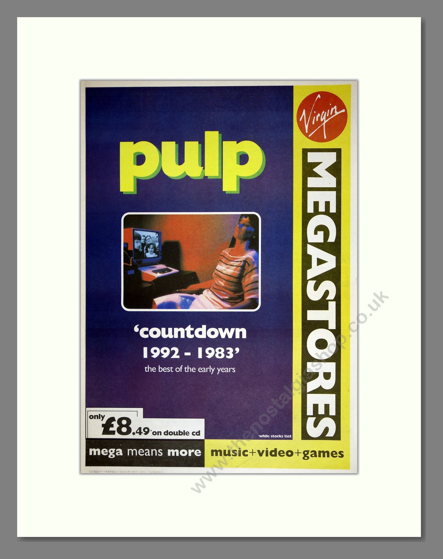 Pulp - Countdown. Vintage Advert 1996 (ref AD16601) – The Nostalgia Shop