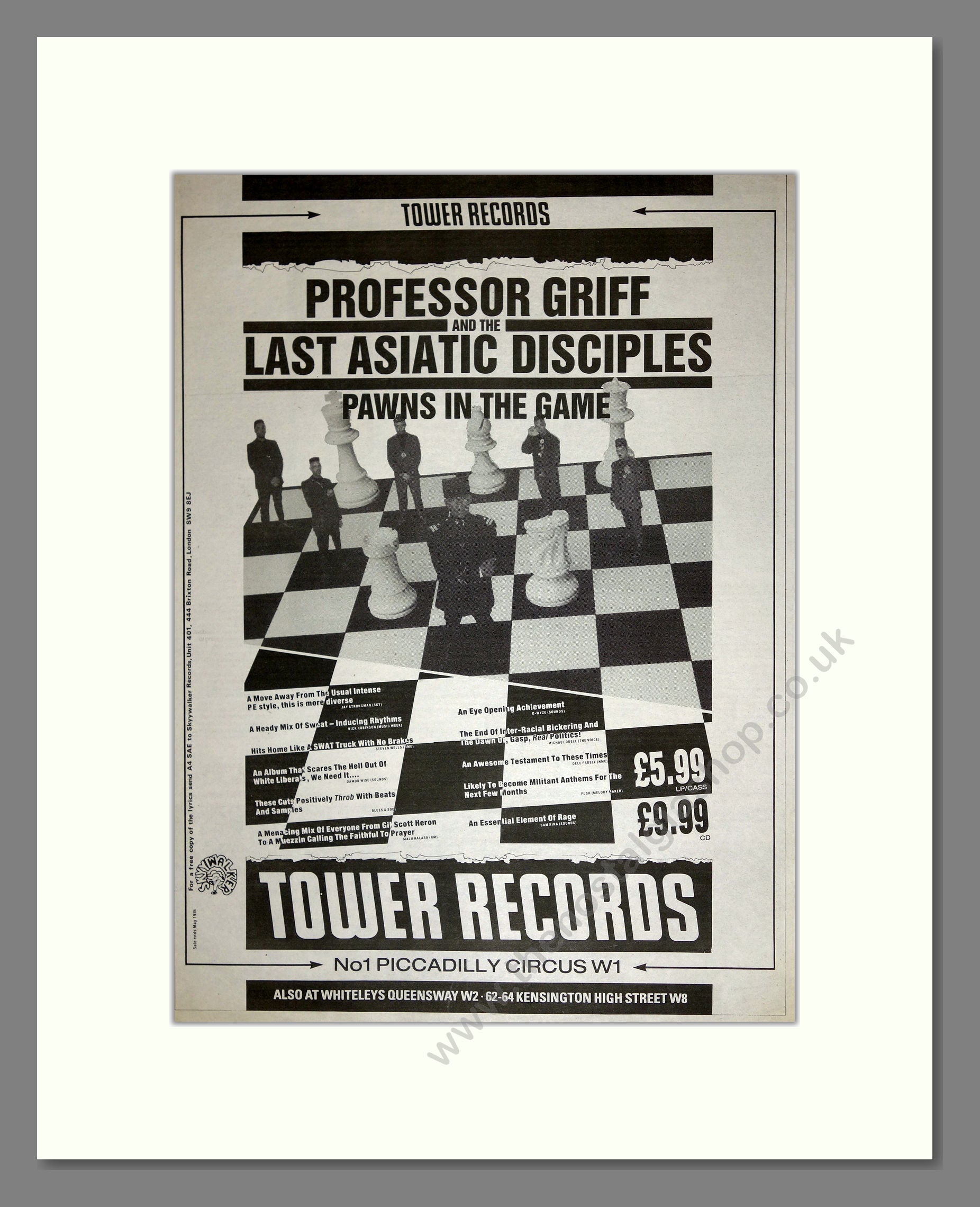 Professor Griff - Pawns in the Game. Vintage Advert 1990 (ref AD16621 ...