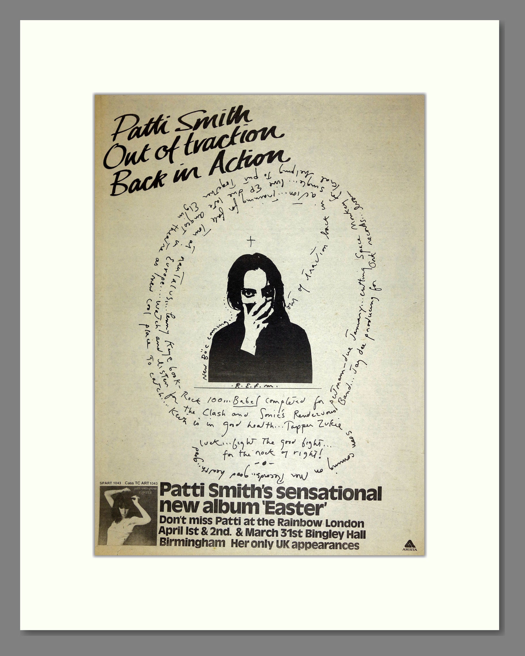 Patti Smith Group (The) - Easter. Vintage Advert 1978 (ref AD16639 ...