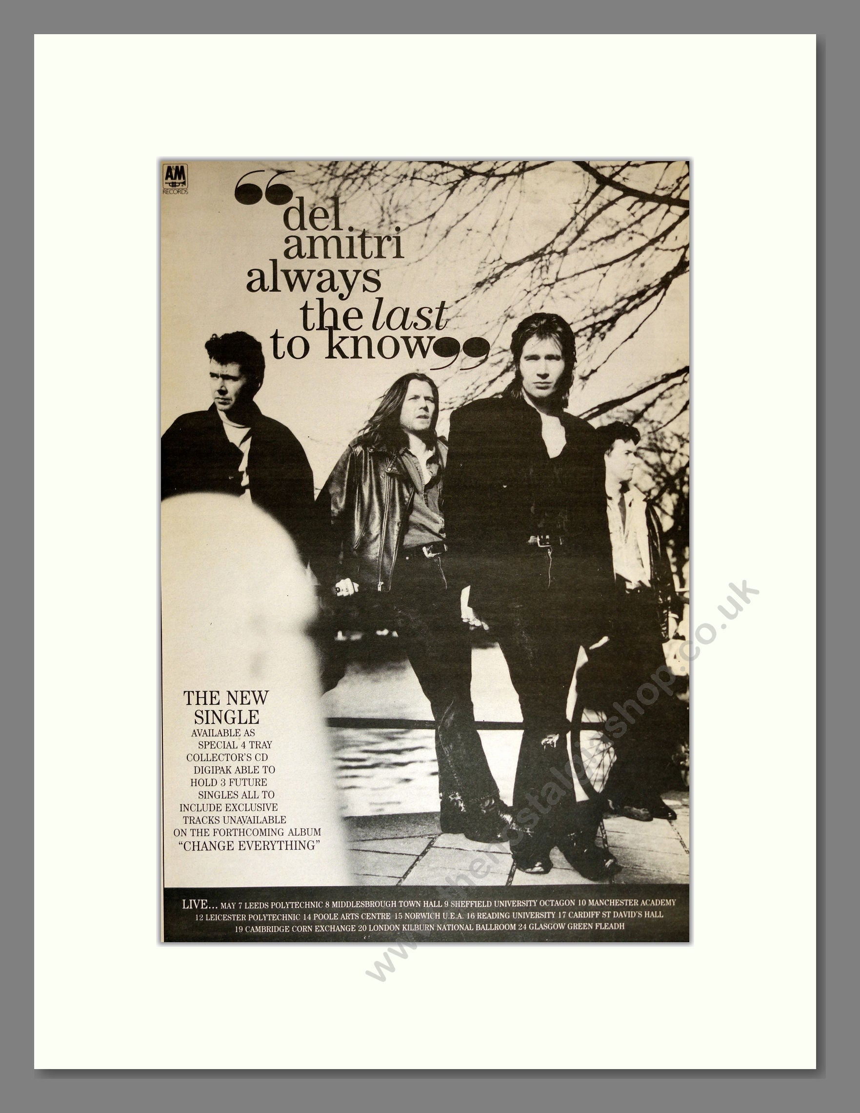 Del Amitri - Always The Last To Know. Vintage Advert 1992 (ref AD17008 ...