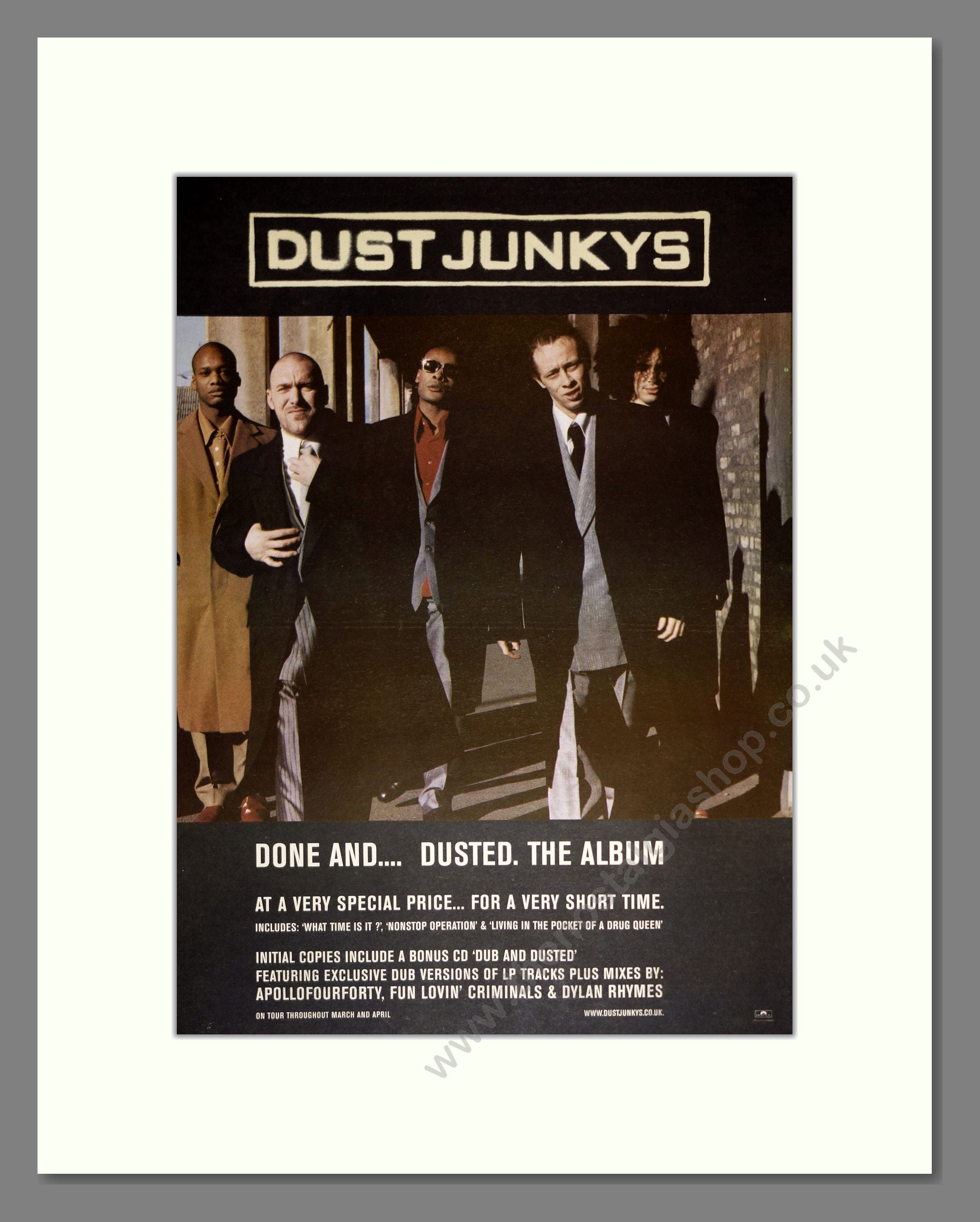 Dust Junkys - Done and Dusted. Vintage Advert 1998 (ref AD17024) – The ...